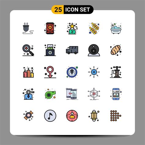 User Interface Pack Of 25 Basic Filled Line Flat Colors Of Shower Bath