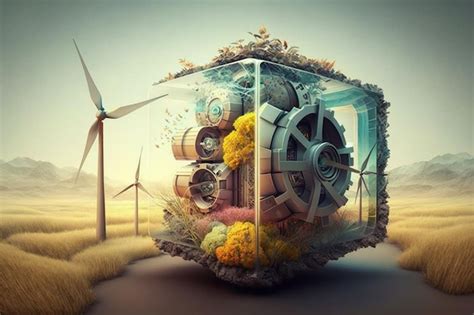 Premium Ai Image Generative Ai Sustainable Development And Renewable Energy Concepts