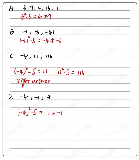Solved Which Sequence Is Produced By The Term To Term Rule Square And