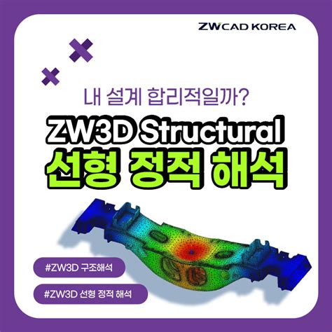 zwcad korea [zw3d cae 해석] 부품의 선형 정적 해석 기차 대차 bogie