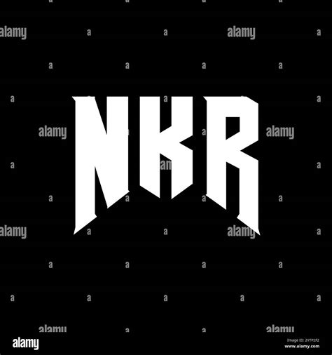 Nkr Letter Logo Design For Technology Company Nkr Logo Design Black And White Color Combination