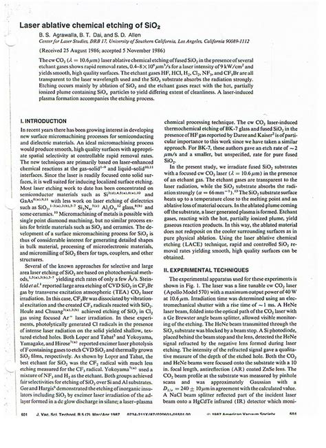 PDF Laser Ablative Chemical Etching Of SiO2