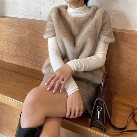 페이지155 인조밍크조끼 밍크 인조 퍼 반팔 베스트