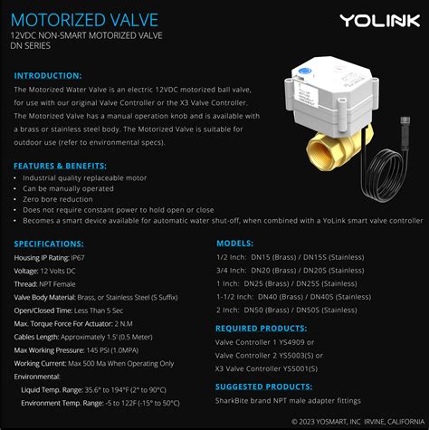Yolink Wireless Smart Valve Control Kit