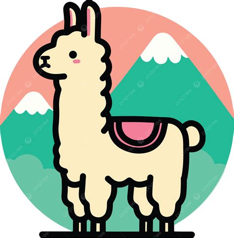 Dibujos Animados De Llama En La Montaña Vector Png Dibujos Llama
