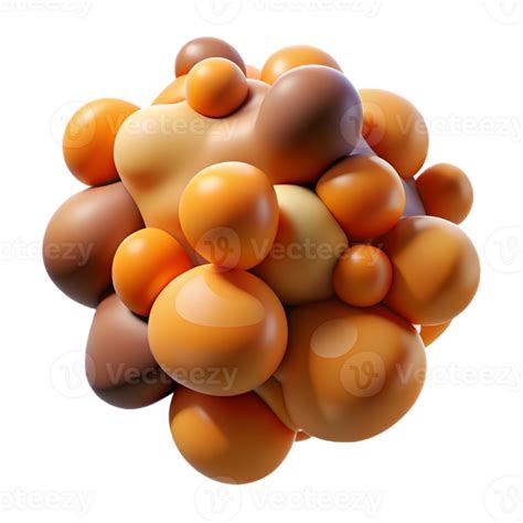 Serene Artistic A Cluster Of Amorphous Organic Shapes Morphing And Evolving In A Warm Earthy