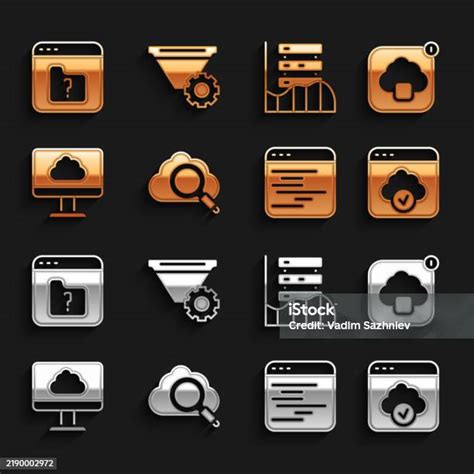 검색 클라우드 컴퓨팅 클라우드 기술 데이터 전송 소프트웨어 서버 데이터 웹 호스팅 파일 누락 및 필터 설정 아이콘을 설정합니다 벡터 개념에 대한 스톡 벡터 아트 및 기타