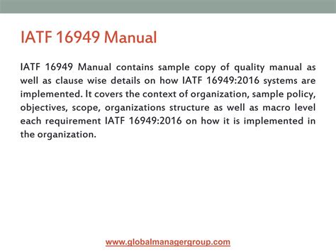 Ppt Presentation On Iatf 16949 Documentation Pptx