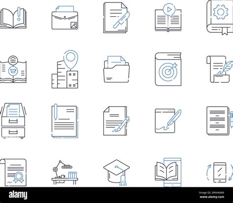 Streaming School Line Icons Collection Online Virtual Remote