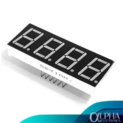Display 7 Segmentos De 4 Dígitos Catodo Común Electrónica Alpha Guatemala