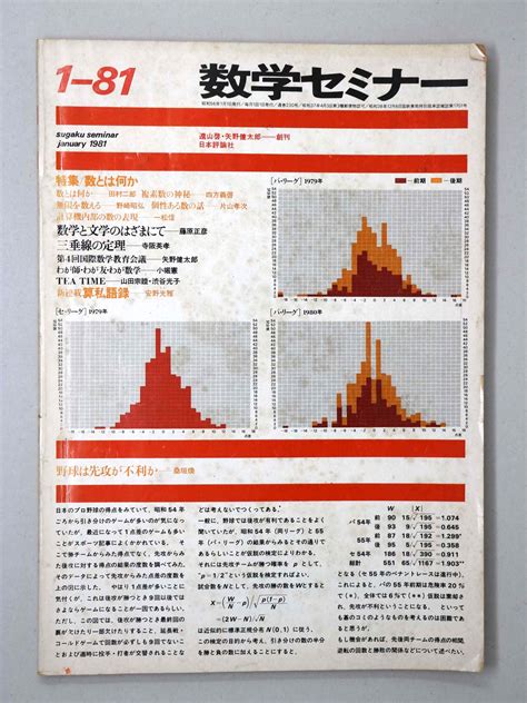 数学セミナー 1981年1月号230号：数とは何か オヨヨ書林 古本、中古本、古書籍の通販は「日本の古本屋」