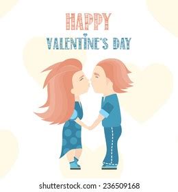 Valentines Day Kiss Kissing Couple Love Stock Vector Royalty Free Shutterstock