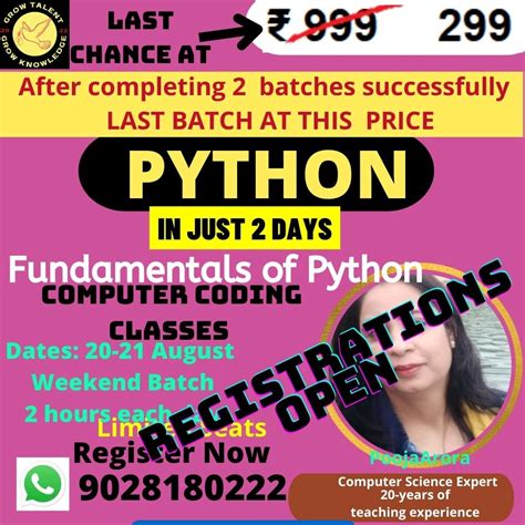 Pooja Arora On Linkedin Python Programming Pythonprogramming
