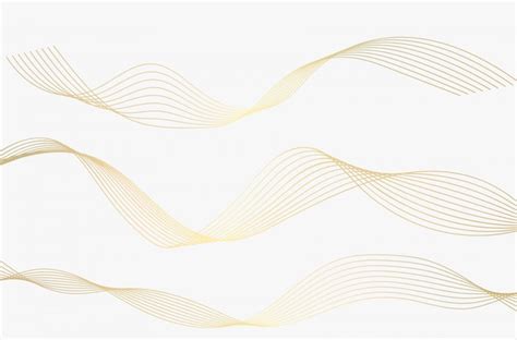 Premium Vector Set Of Gold Lines Wave