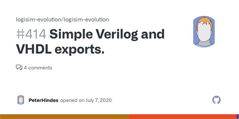 Simple Verilog And Vhdl Exports · Issue 414 · Logisim Evolution