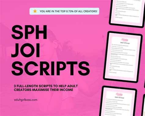 Sph Joi Scripts For Onlyfans Fansly Loyalfans Instructions For