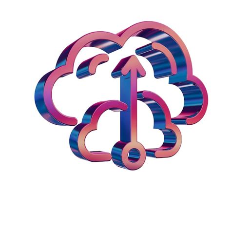 Premium Photo 3d Neon Retro Icon Cloud With Database Server
