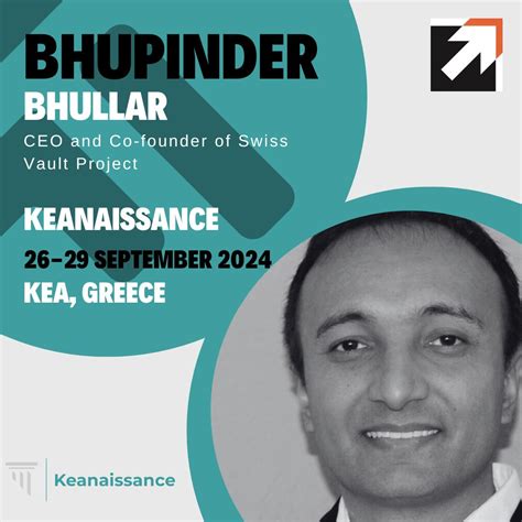 We Are Thrilled To Announce That Bhupinder Bhullar Will Be A Keynote