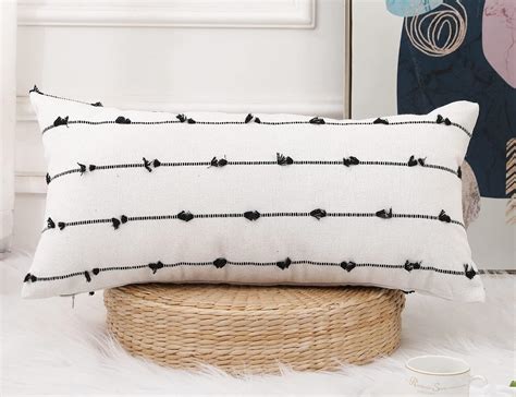 Nuyecy Decorative Extra Long Lumbar Pillow Cover 12 X 40