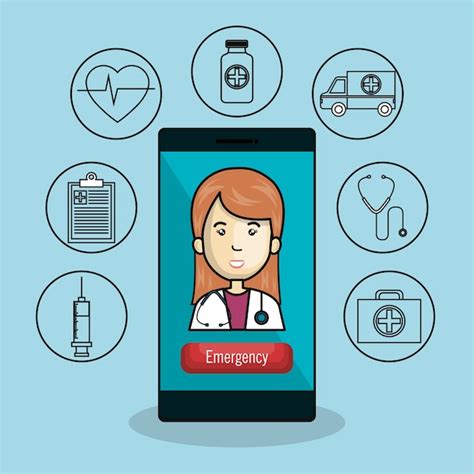 Premium Vector Mobile Health Technology Icon Vector Illustration Design
