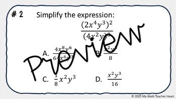 NC Math EOC Prep Exponential Functions EOC Review BUNDLE