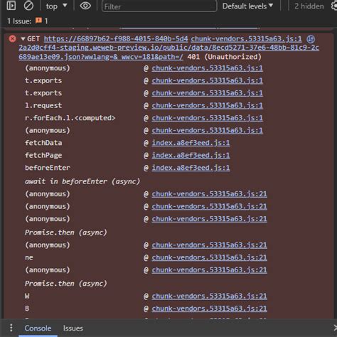 Staging Error 401 Ask Us Anything Weweb Community