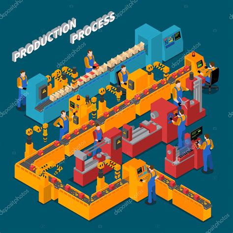 Factory Isometric Composition — Stock Vector © Macrovector 128090998