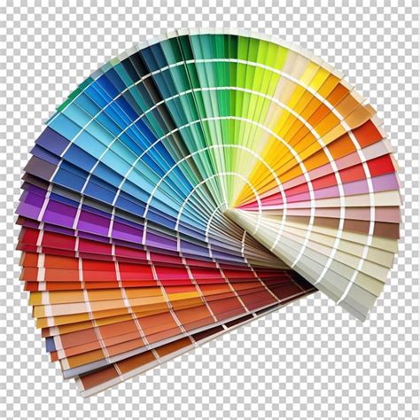 투명한 배경에 고립 된 컬러 팔레트 카탈로그 또는 스키마 프리미엄 Ai 생성 Psd