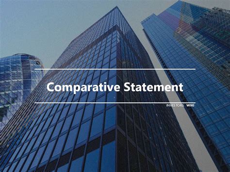 comparative statement investor s wiki