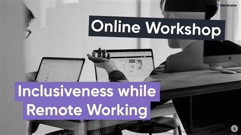 Virtual Workshop Platform For Online Workshops Mentimeter