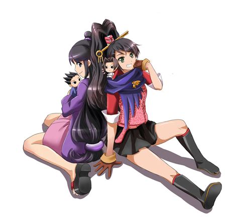 Phoenix Wright Maya Fey Miles Edgeworth And Kay Faraday Ace Attorney And More Drawn By