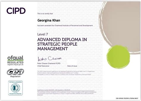 So Please To Finally Recieve My Cipd Certificate Completing A Level 7 Advanced Diploma Whilst