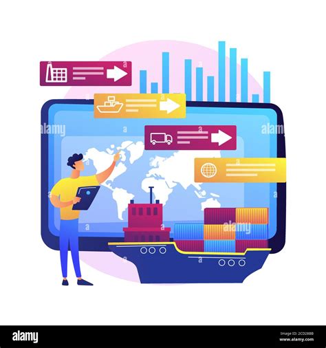 Supply Chain Analytics Abstract Concept Vector Illustration Stock