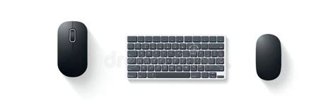 A Sleek Black Keyboard Sits Between Two Matching Black Mouse Devices On