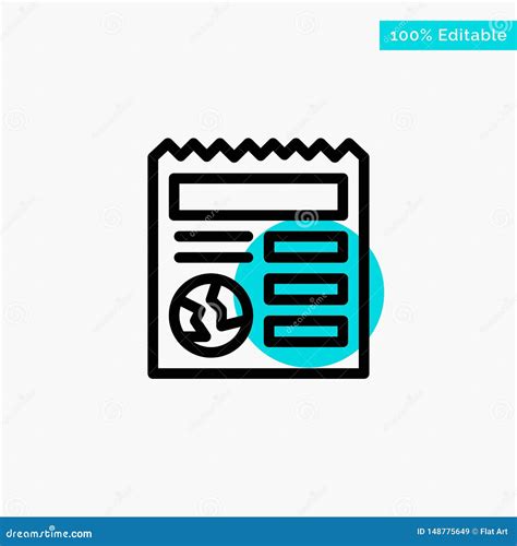 Basic Document Globe Ui Turquoise Highlight Circle Point Vector Icon Stock Vector