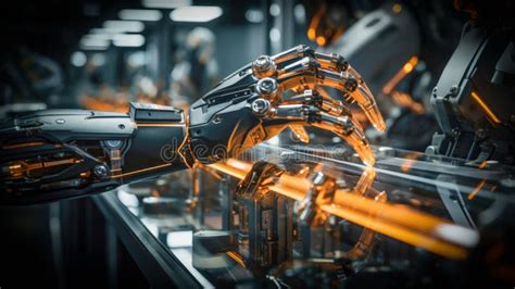 Precision Robotics Dynamic Stock Image Image Of Details Close