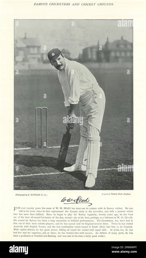 Walter William Read Batsman England Captain Surrey Cricketer 1895