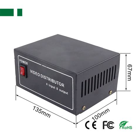 Cdv 408 4 In 8 Out Analog Cvbs Bnc Cctv Security Camera Signal Video Distributor