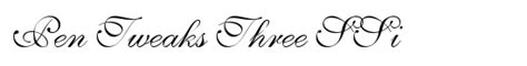 Pen Tweaks Three SSi Font FontZone Net