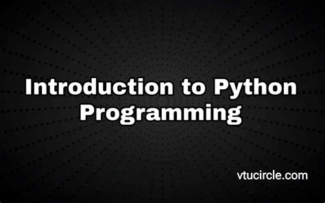 vtucircle introduction to python programming bplck105b 205b