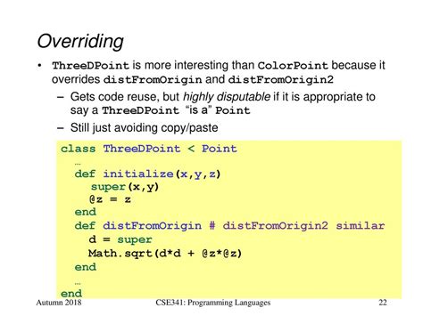Cse341 Programming Languages Lecture 20 Arrays And Such Blocks And Procs Inheritance And