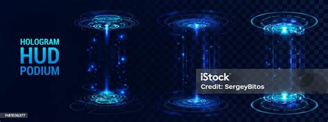 컬렉션 Gui Hud 스타일의 Ui 연단 홀로그램 불타는 듯한에 대한 스톡 벡터 아트 및 기타 이미지 불타는 듯한 3d