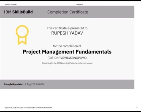 Rupesh Yadav On Linkedin Ibmskillsbuild Projectmanagement