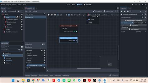 Godot 4 Dragging A Variable From The Members Window In Visual Script Will Get A Propertyget