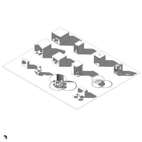 3d Model Revit Parametric Coworking Capsules Toffu Co