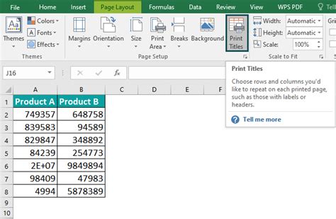 Print Titles In Excel Definition Examples How To Print