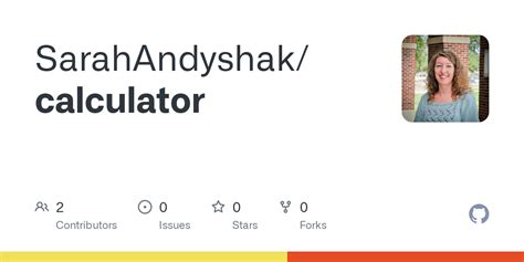 Github Sarahandyshakcalculator