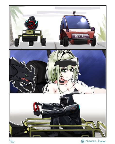 Doctor Kal Tsit And Mon Tr Arknights Drawn By Irkawaza Danbooru