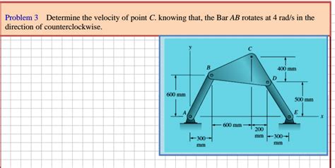 Solved Problem Determine The Velocity Of Point C Knowing Chegg