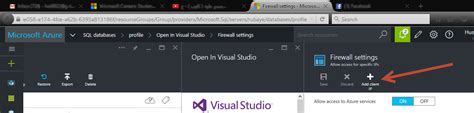 Windows Azure Client With IP Address XXX XXX XXX XX Is Not Allowed To Access The Server
